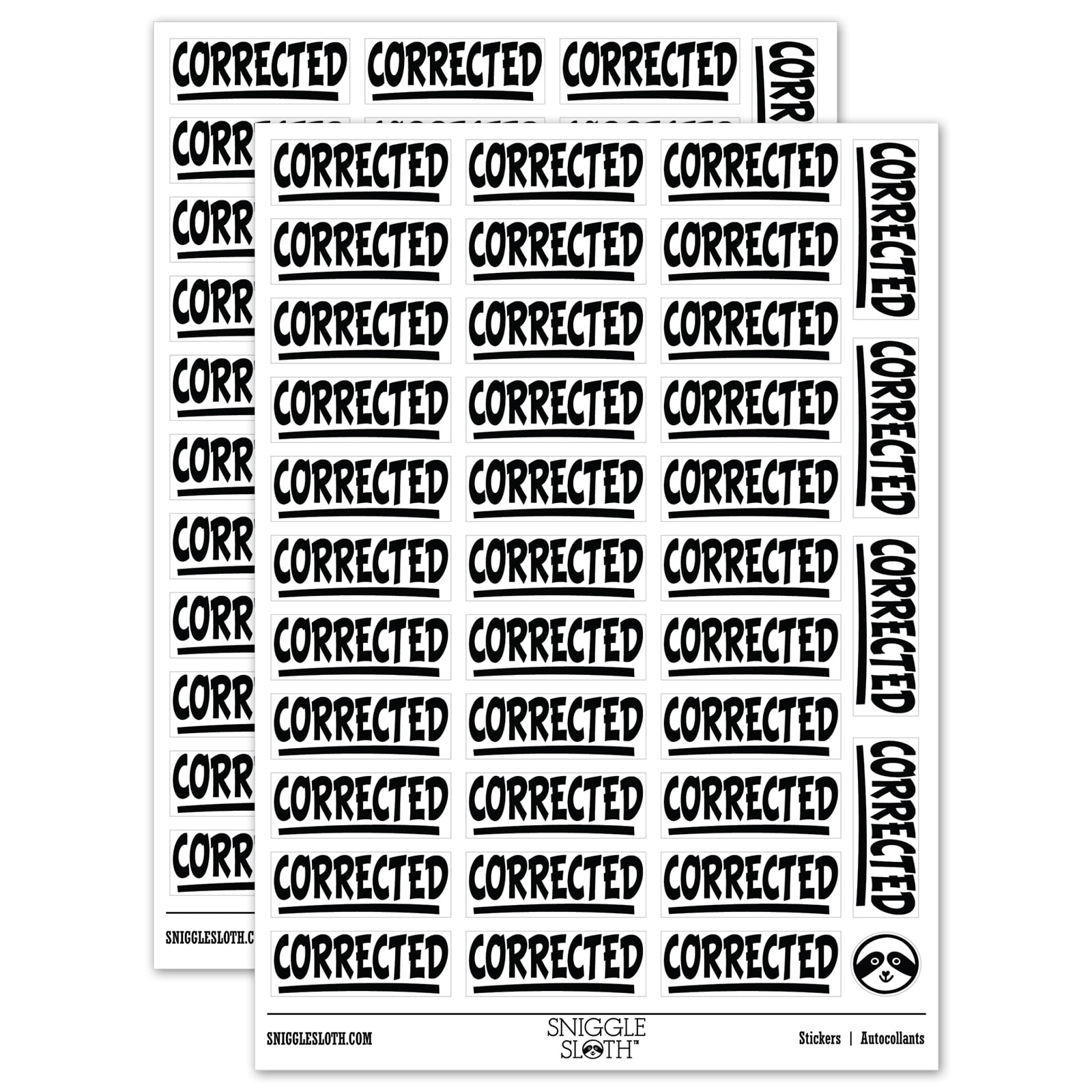 Corrected School Teacher Underline Sticker Set - White - Gloss Finish ...