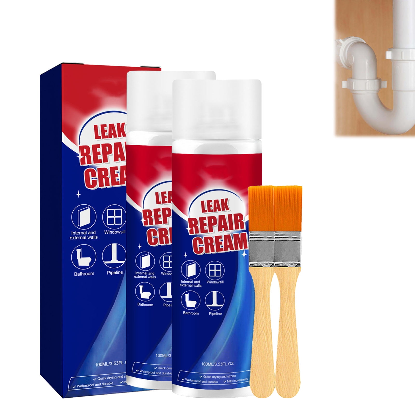 Leak Repair Cream 100 ml Sealant Spray with Brush for Leak Repair on ...