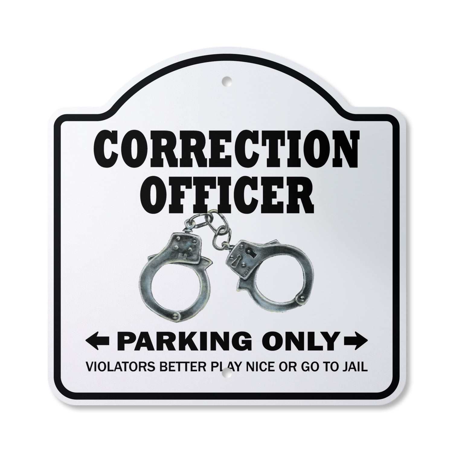 Correction Officer Parking 14" X 14" Sign | Indoor/Outdoor Plastic ...