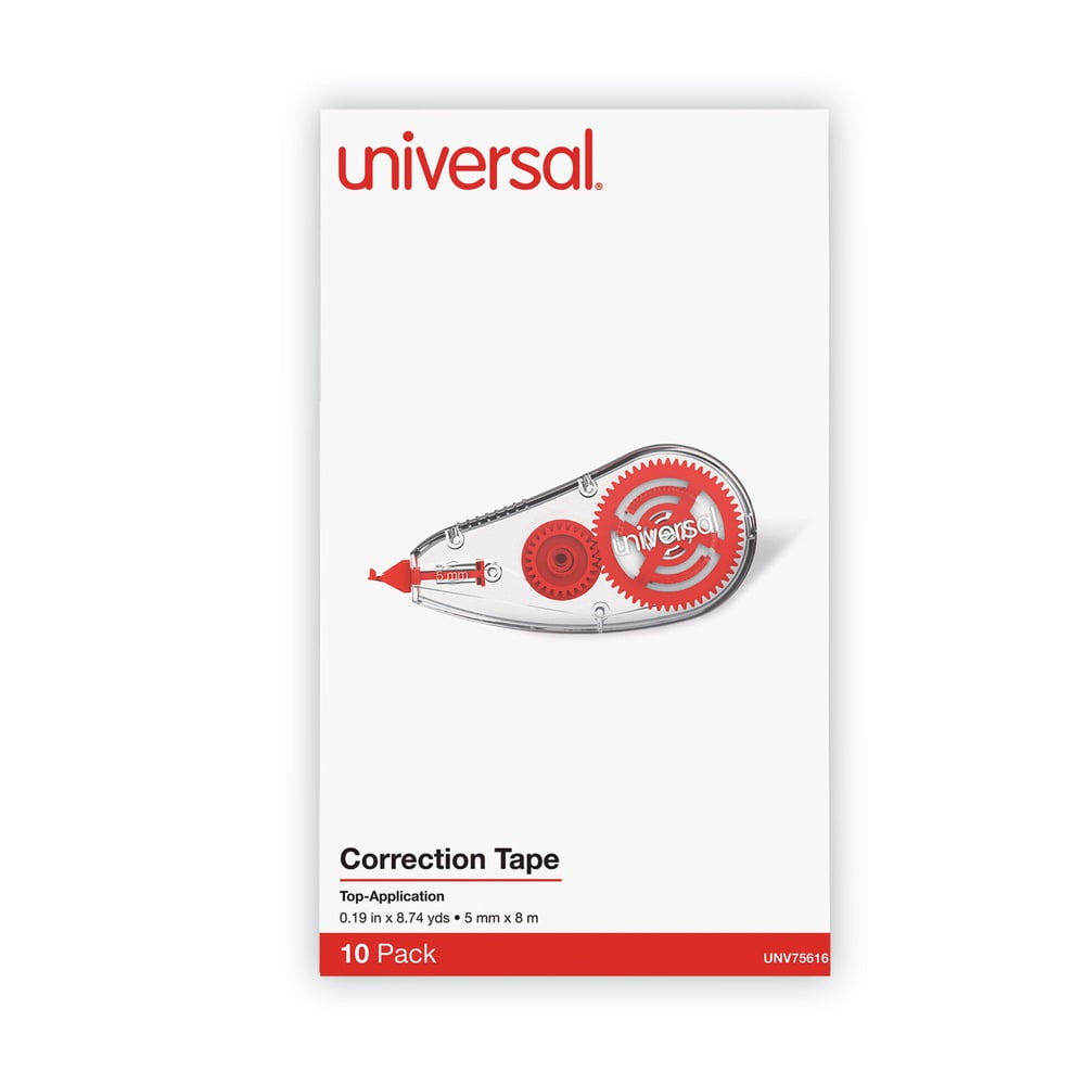 Universal Correction Tape Dispenser Non-Refillable 1/5" x 315" 10/Pack ...