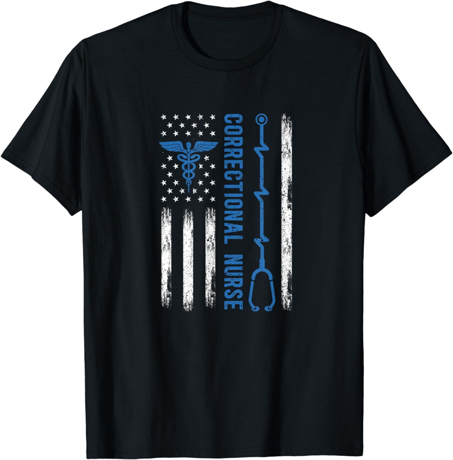 Correctional Nurse American Flag Nursing Healthcare Nurses T-Shirt - Walmart.com