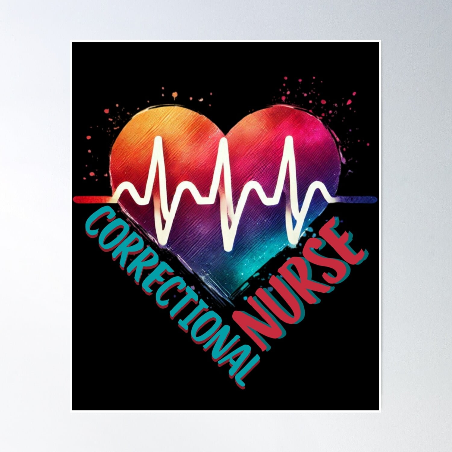 Correctional Nurse Poster Wall Art, Modern Wall Decor, 12x18 UNFRAMED ...