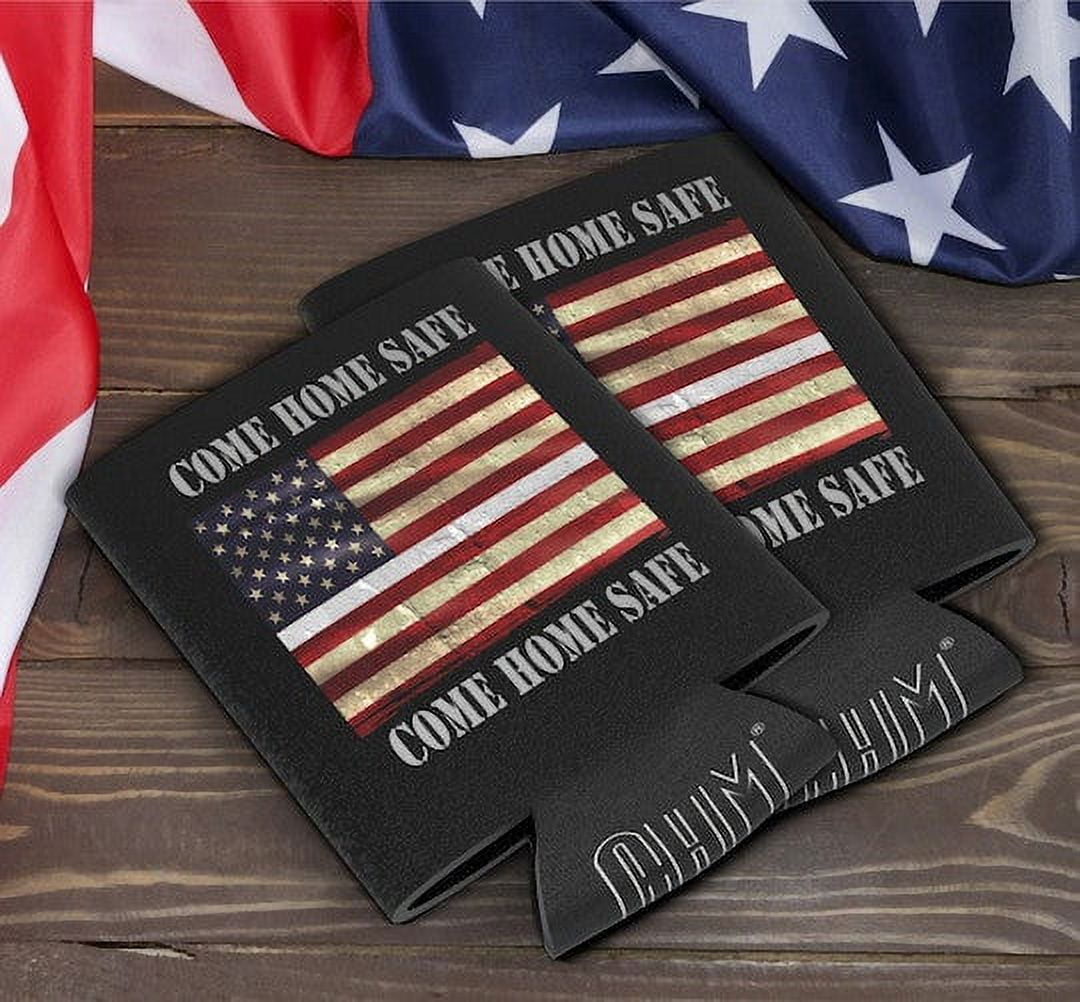 Correctional Officer Can Cooler with American Flag Sliver Line Great ...