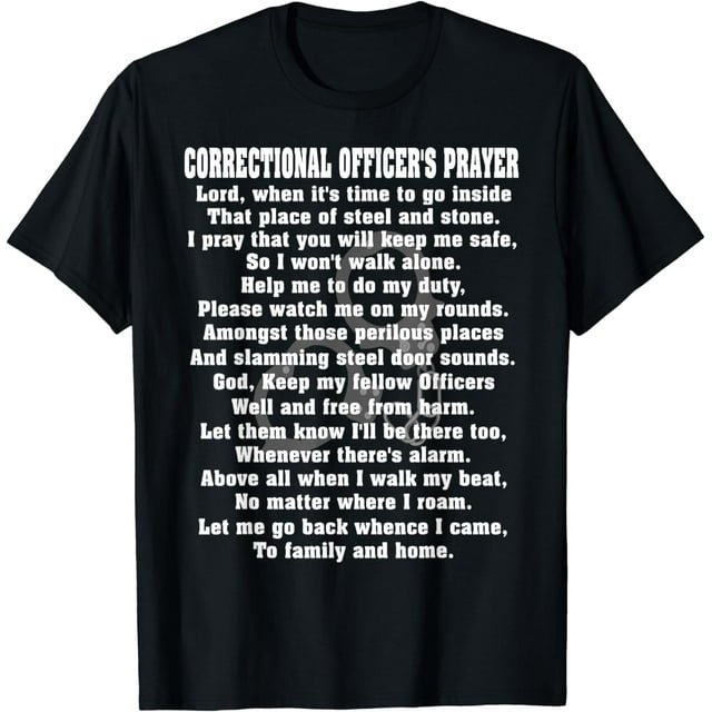 Correctional Officer Prayer T-Shirt Corrections Prayer - Walmart.com