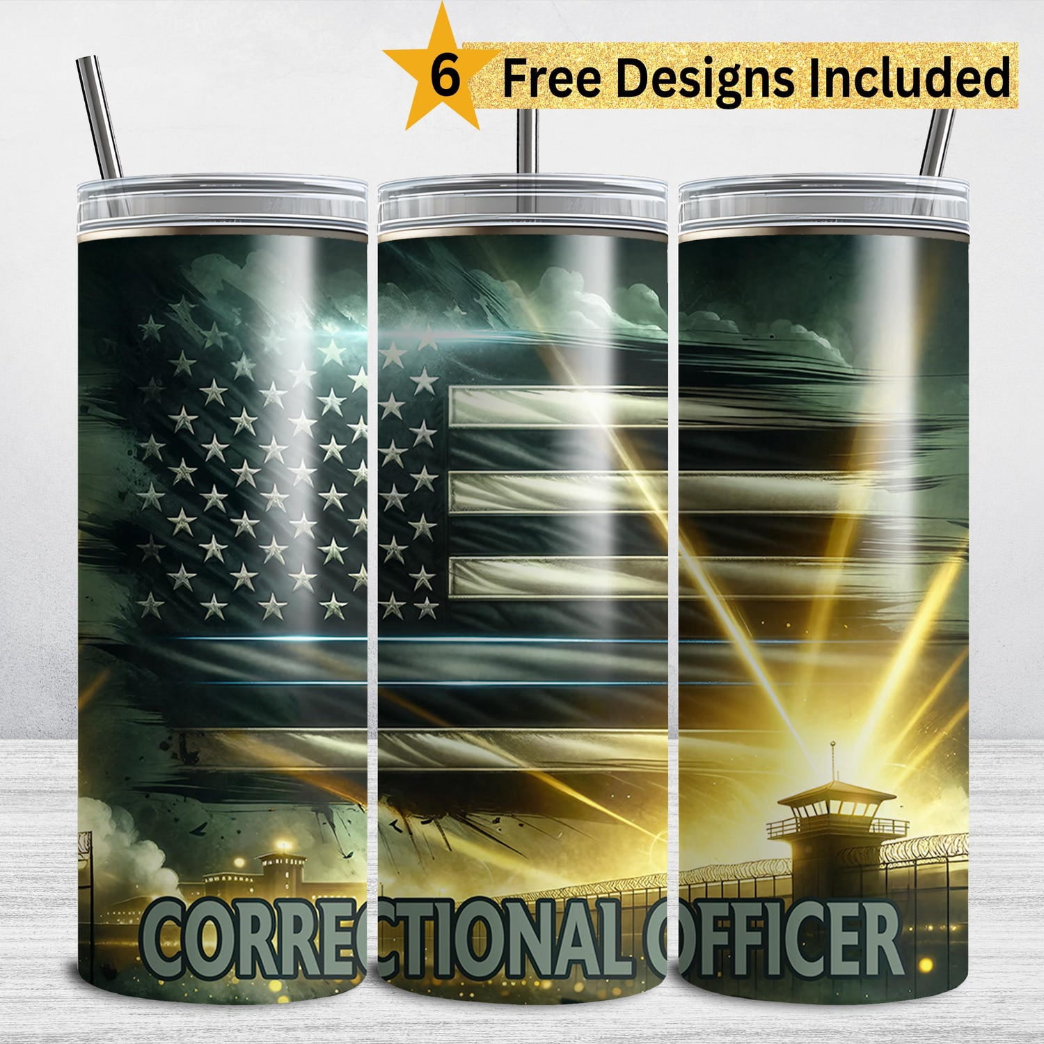 Correctional Officer Tumbler , Thin Grey Line 20 oz Skinny Tumbler ...