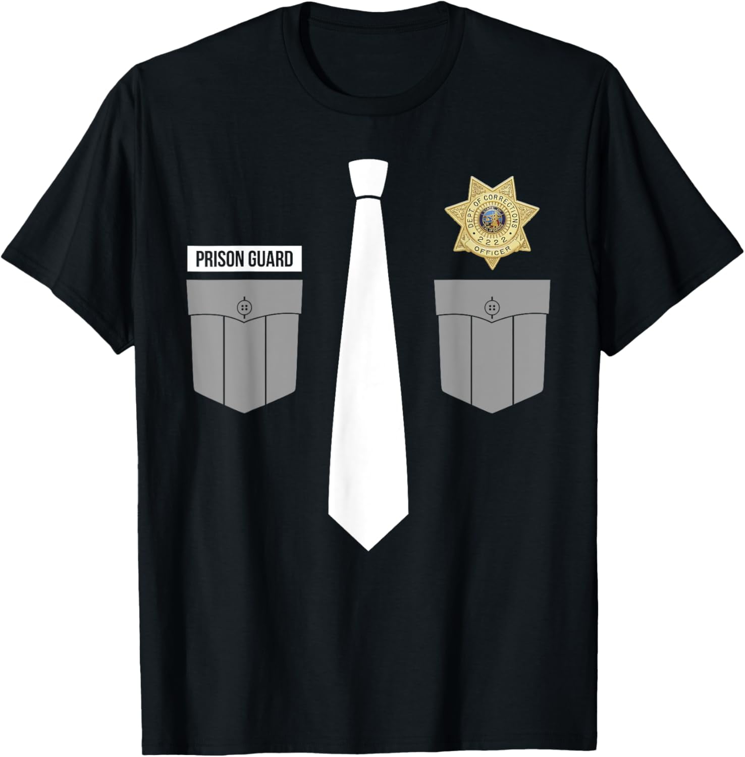 Correctional Officer Uniform Halloween Costume T-Shirt - Walmart.com