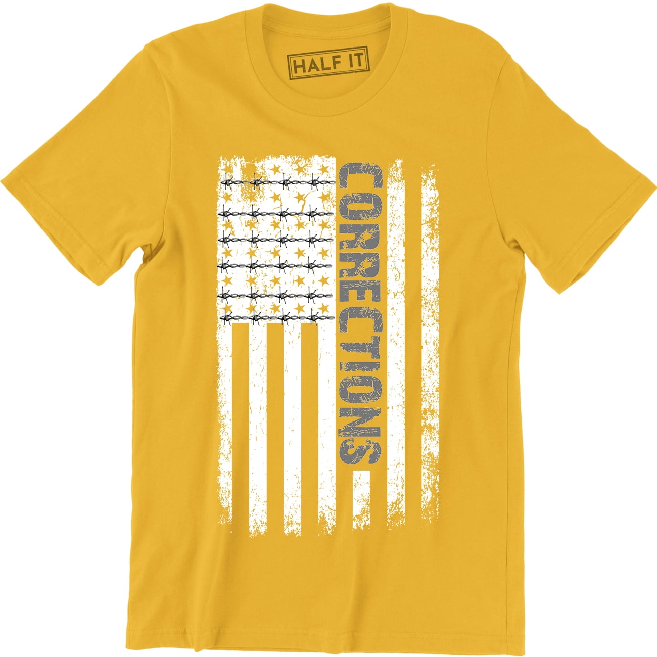 Corrections Correctional Officer - USA Flag Men's Gift T-Shirt ...