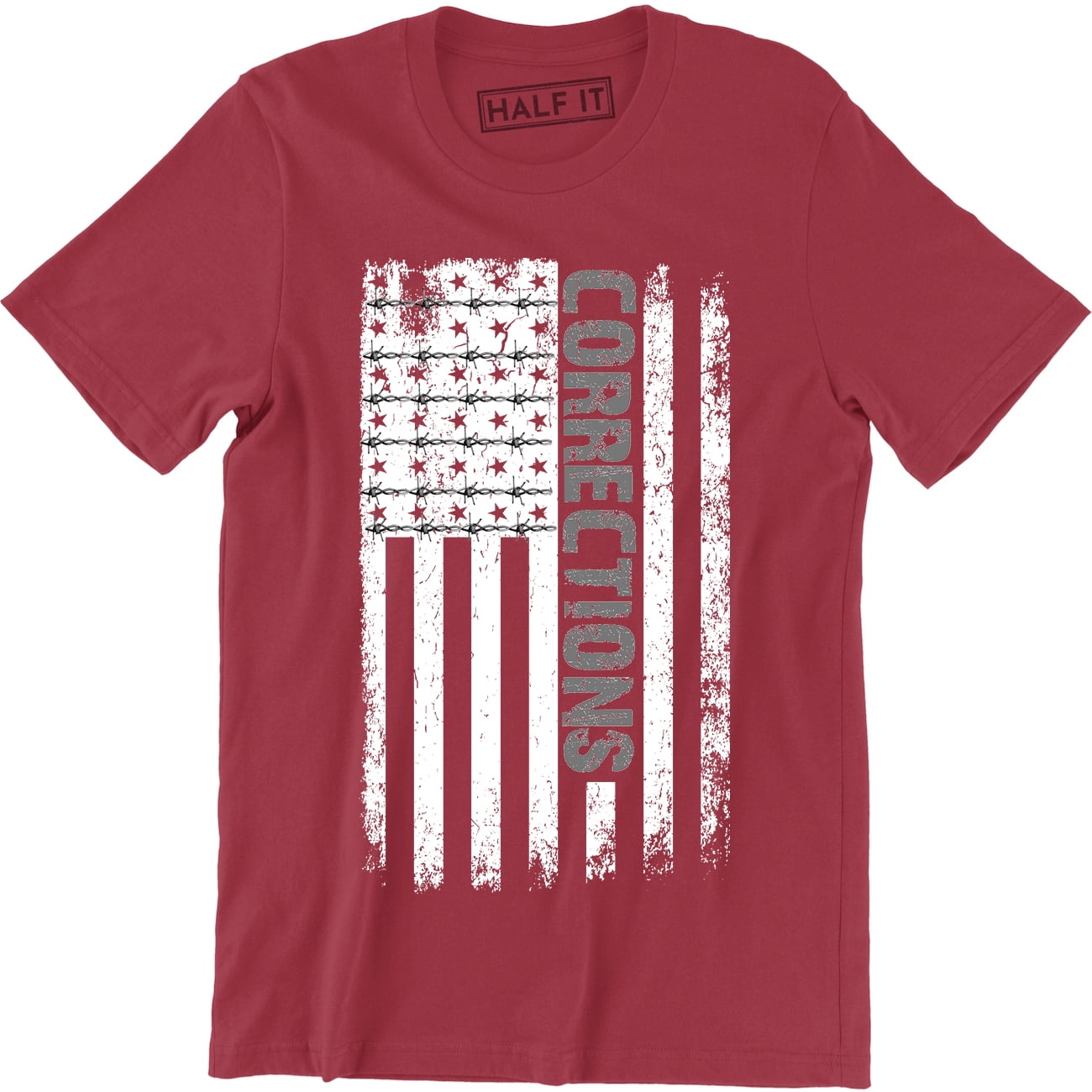 Corrections Correctional Officer - USA Flag Men's Gift T-Shirt ...