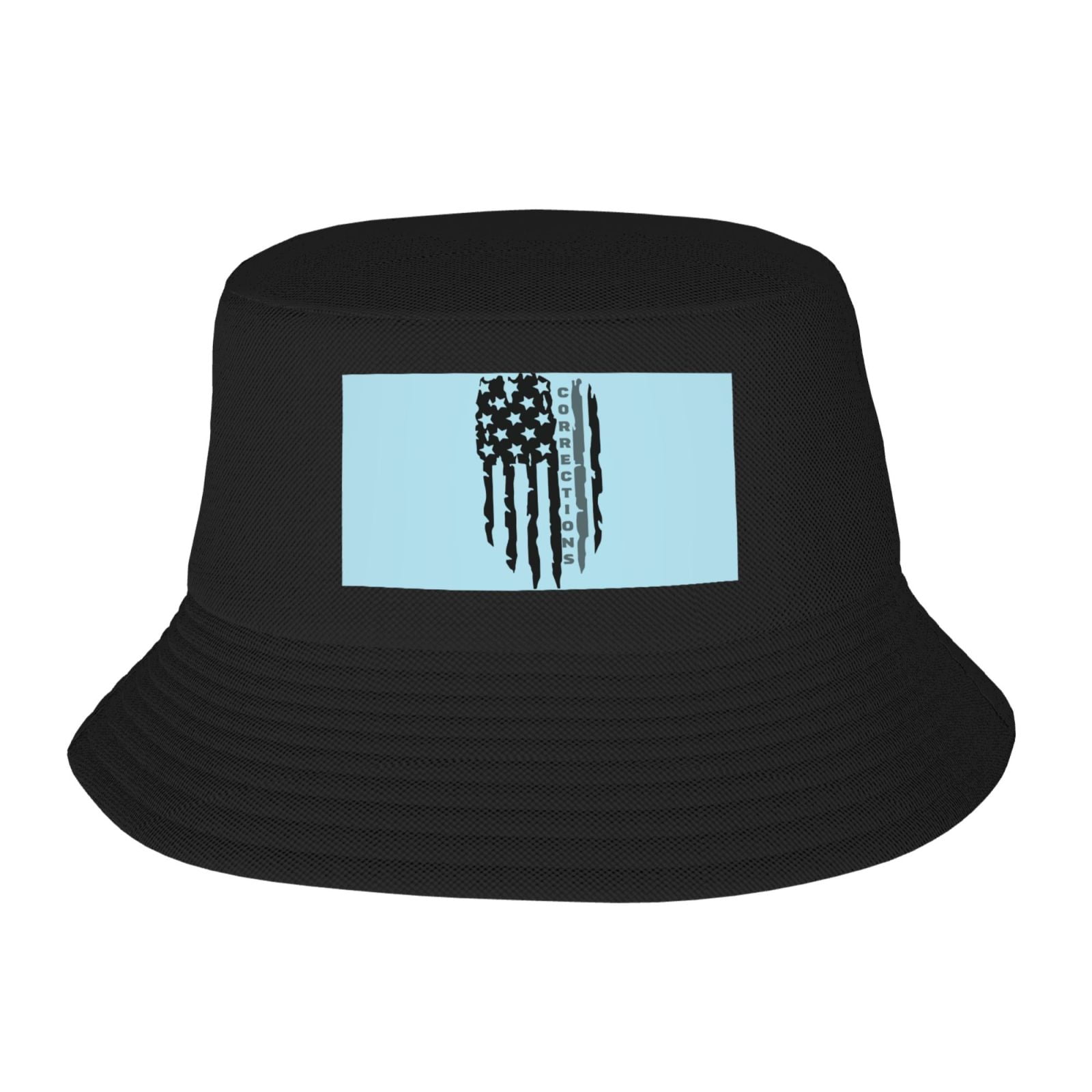 Corrections Officer Tattered Flag Adult Fisherman'S Hat Bucket Hat For ...
