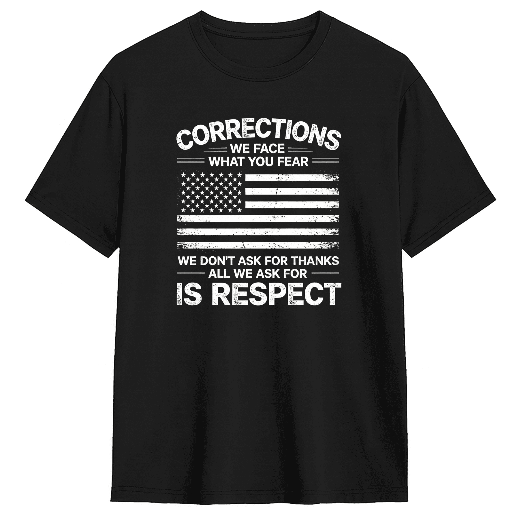 Corrections Officer We Face What You Fear Cool Graphic Tee for Men, Fun ...
