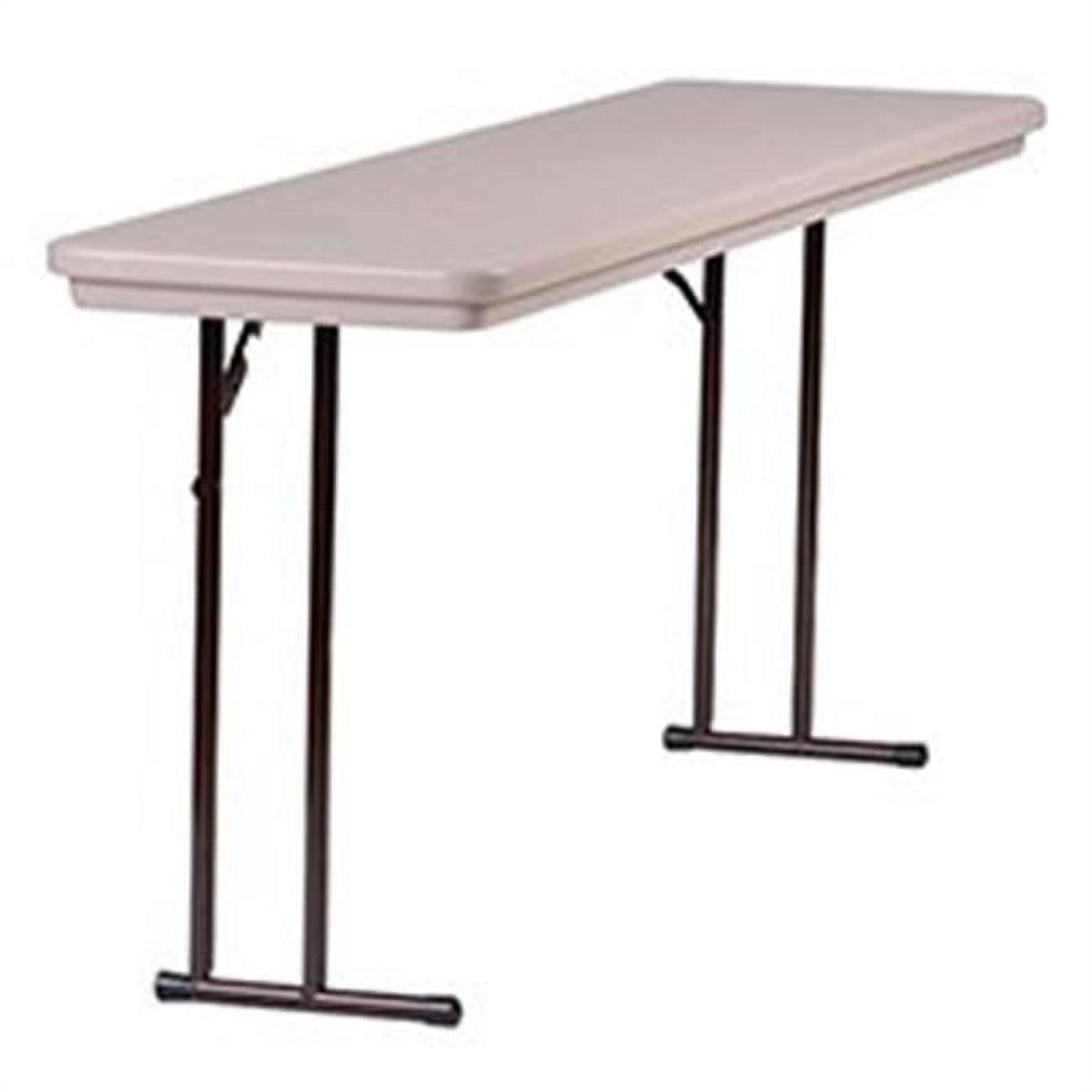 Correll 18"W x 72"D Heavy Duty Blow-Molded Folding Table in Gray ...