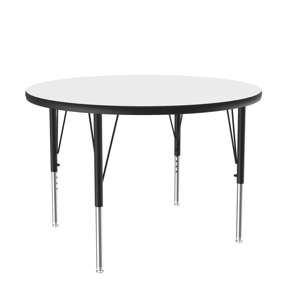 Correll 36" Round Wood Markerboard-Dry Erase - Activity Tables in Black ...