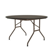 Correll 30"W x 96"D Melamine Wood laminate Top Folding Table in Walnut ...
