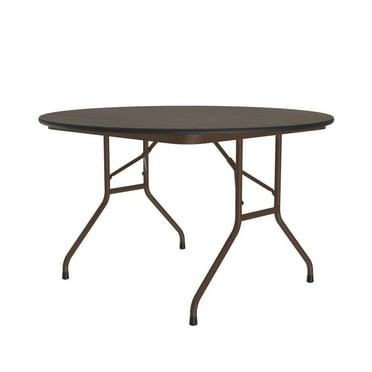 Correll 30"W x 96"D Melamine Wood laminate Top Folding Table in Walnut ...