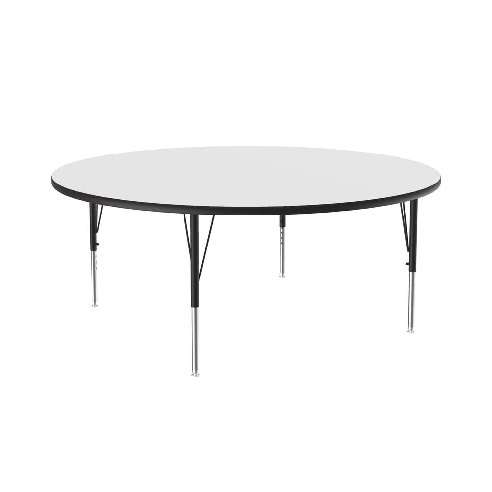 Correll 60" Round Wood Markerboard - Activity Table in Black/White ...