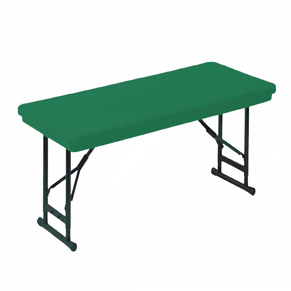 Correll Adjustable Height Commercial Blow-Molded Plastic Folding Table ...