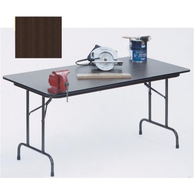 Correll CF1860M Melamine Top Folding Table - Walnut - Walmart.com