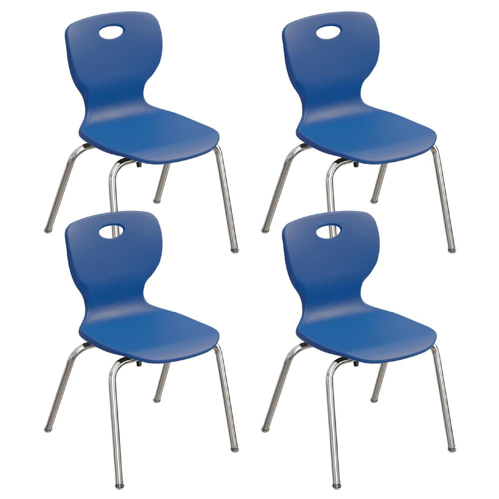 Correll CSC 18" Classic Metal/Plastic Stacking Student Chair - Blue ...
