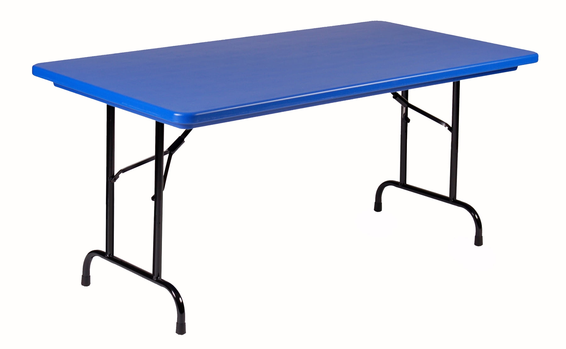 Correll Commercial Duty BLUE Plastic Top Folding Table One-Piece Blow ...
