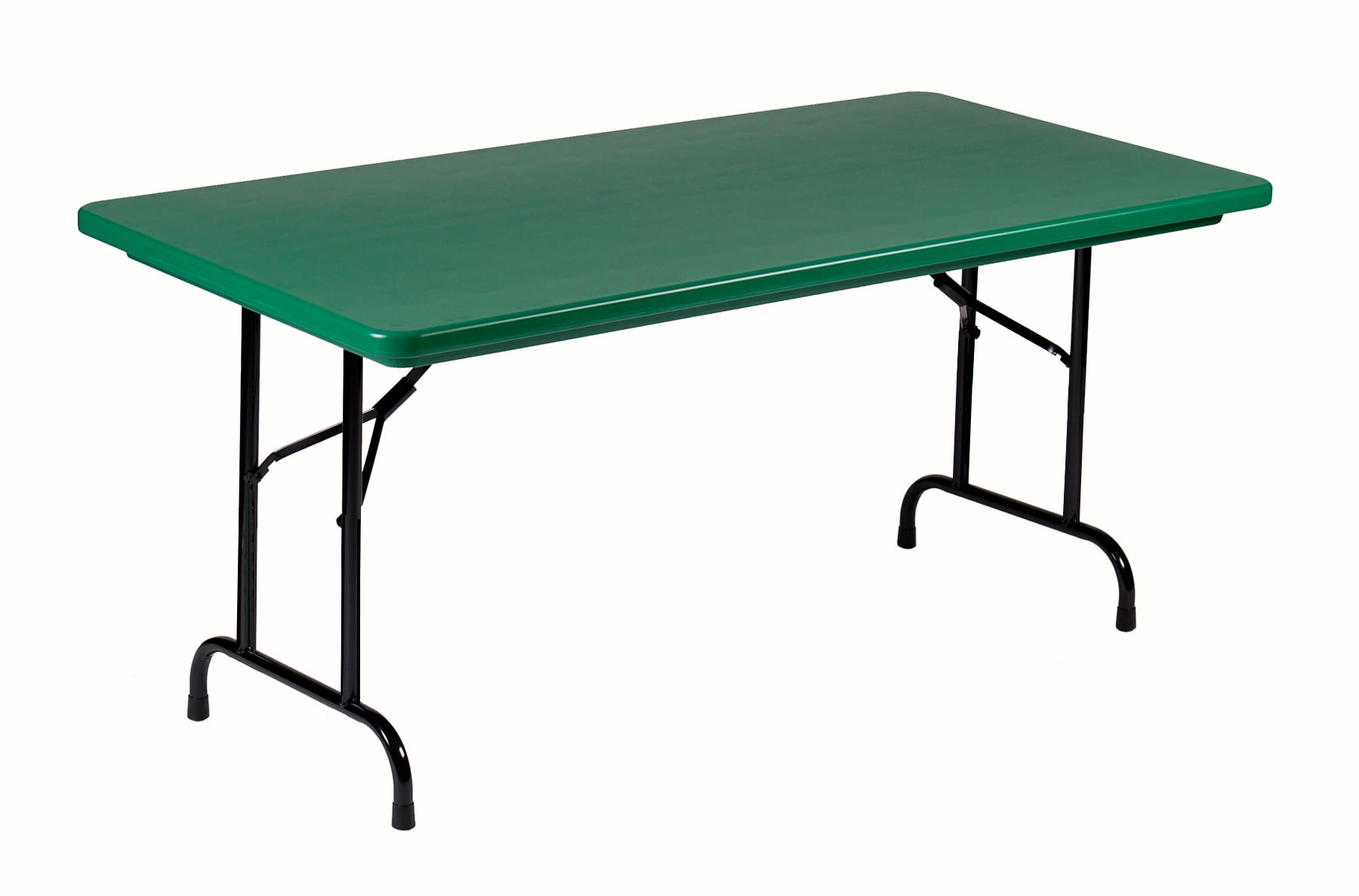 Correll Commercial Duty GREEN Plastic Top Folding Table One-Piece Blow ...