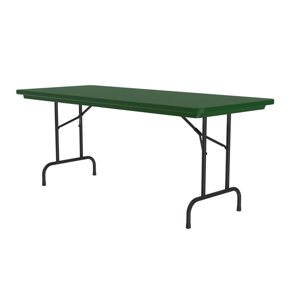 Correll Commercial Duty GREEN Plastic Top Folding Table One-Piece Blow ...