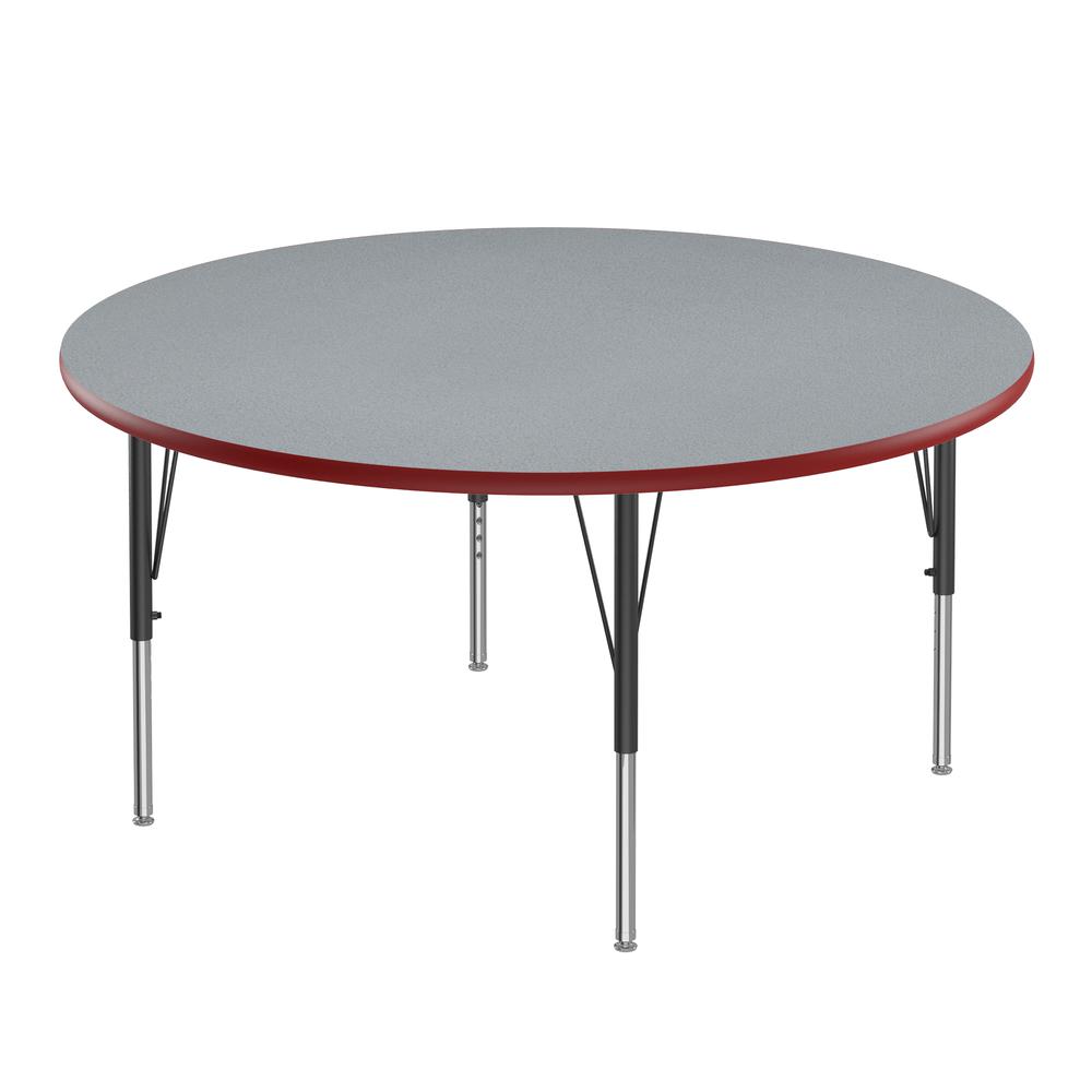 Correll Commercial Laminate Top Activity Tables, 48x48" ROUND GRAY GRANITE, BLACK/CHROME ...