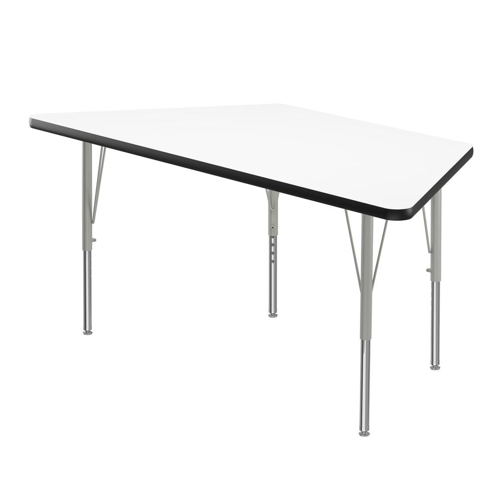 Correll Deluxe High-Pressure Top Activity Tables, 30x60", TRAPEZOID WHITE SILVER MIST - Walmart.com