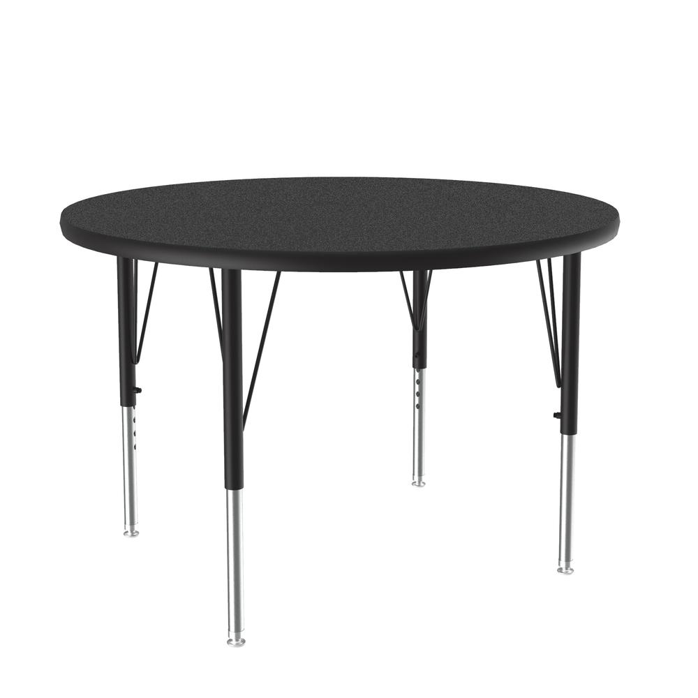 Correll Deluxe High-Pressure Top Activity Tables 36x36", ROUND BLACK GRANITE BLACK/CHROME ...