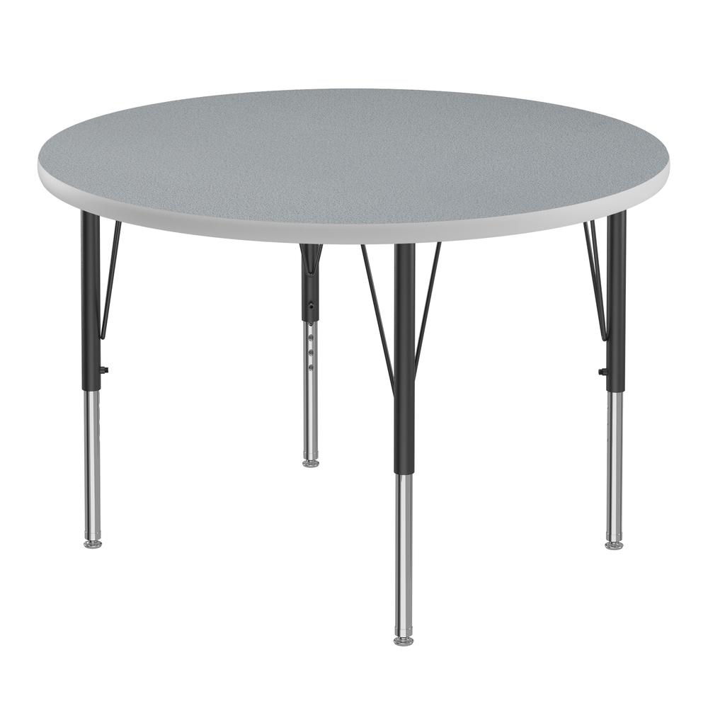 Correll Commercial Laminate Top Activity Tables 42x42" ROUND, GRAY GRANITE, BLACK/CHROME ...