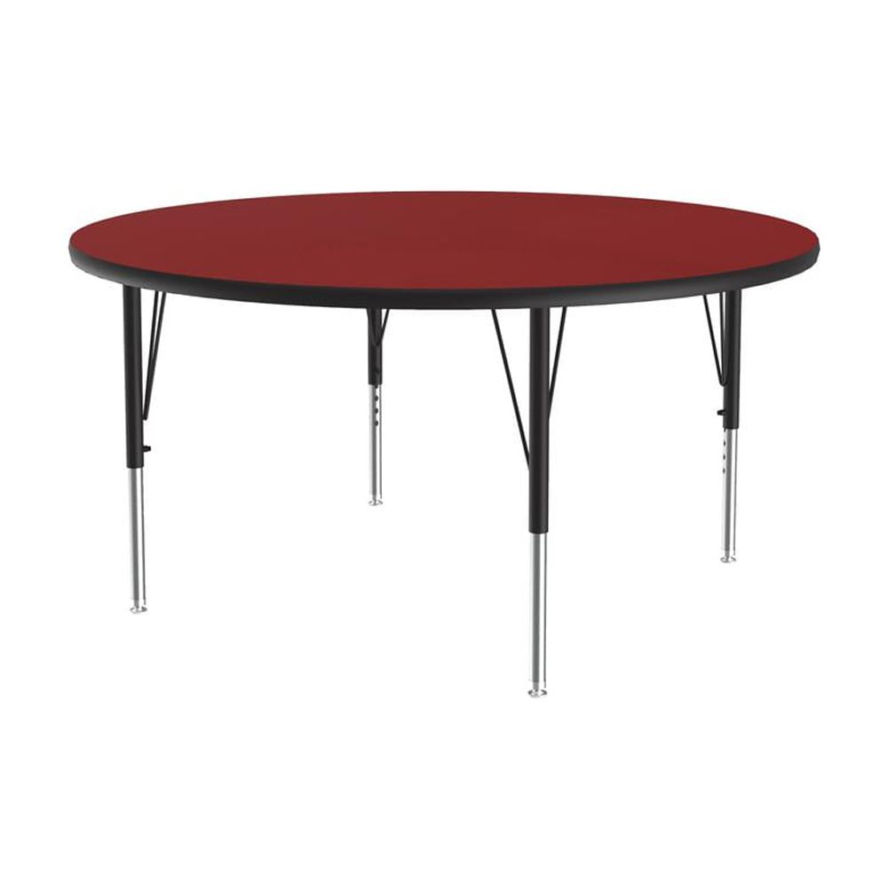 Correll Deluxe High-Pressure Top Activity Tables 42x42", ROUND RED BLACK/CHROME - Walmart.com