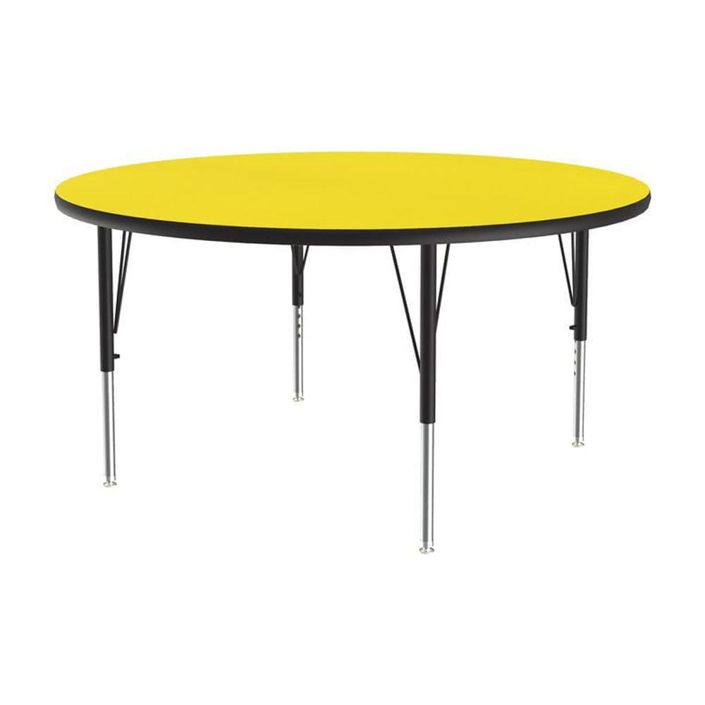 Correll Deluxe High-Pressure Top Activity Tables, 42x42" ROUND YELLOW BLACK/CHROME - Walmart.com