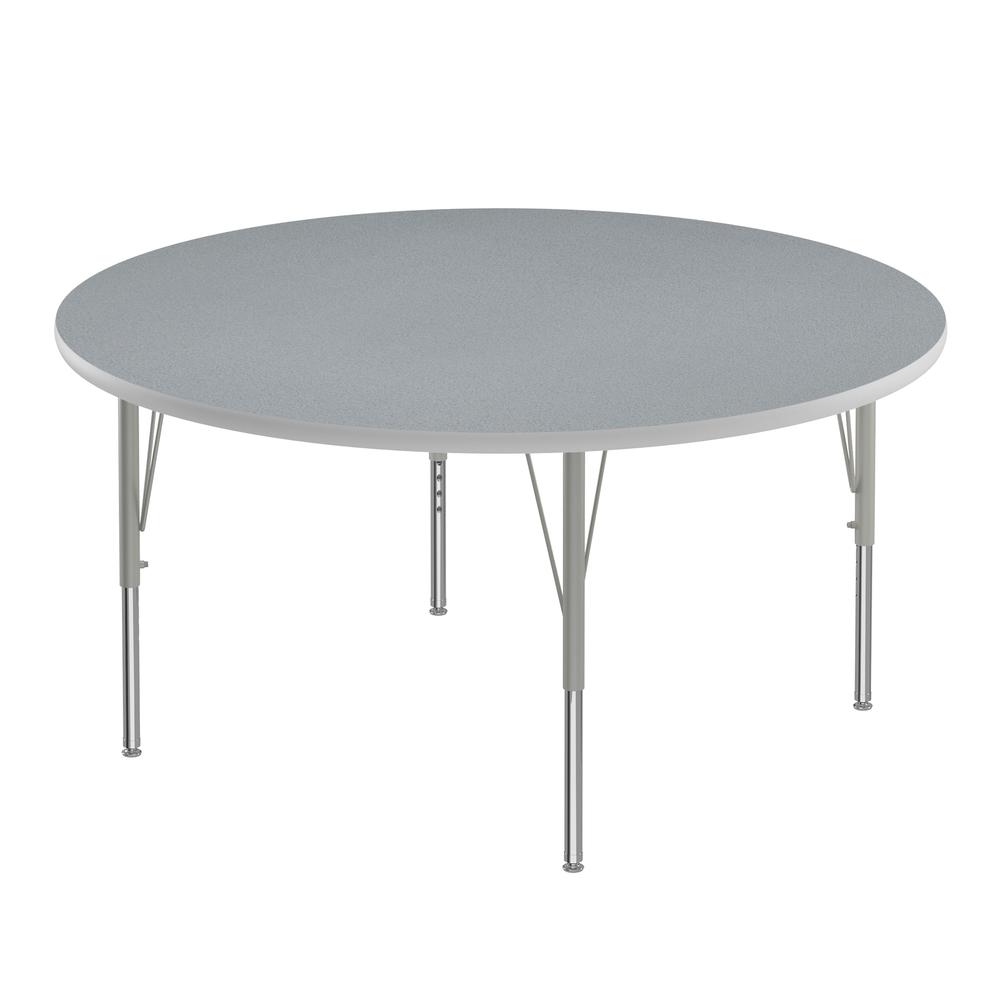 Correll Deluxe High-Pressure Top Activity Tables 48x48", ROUND, GRAY GRANITE, SILVER MIST ...
