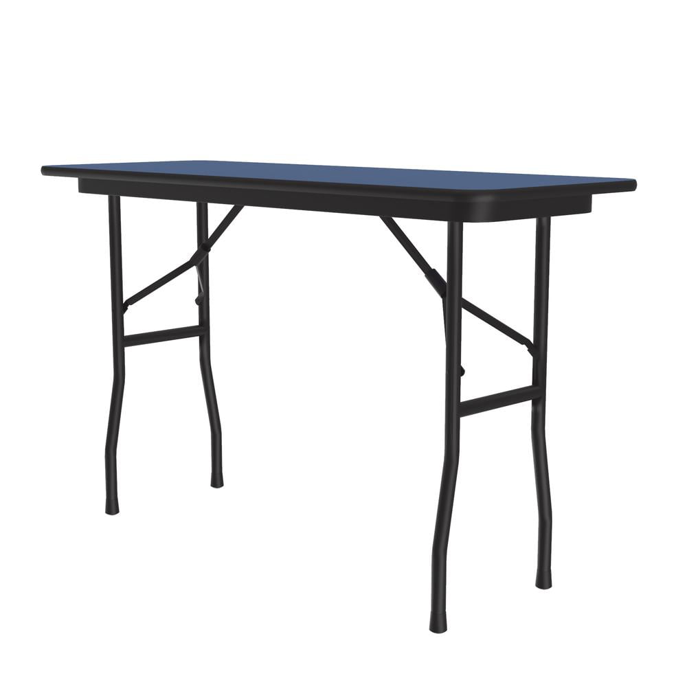 Correll Deluxe High Pressure Top Folding Table, 18x48" RECTANGULAR BLUE ...