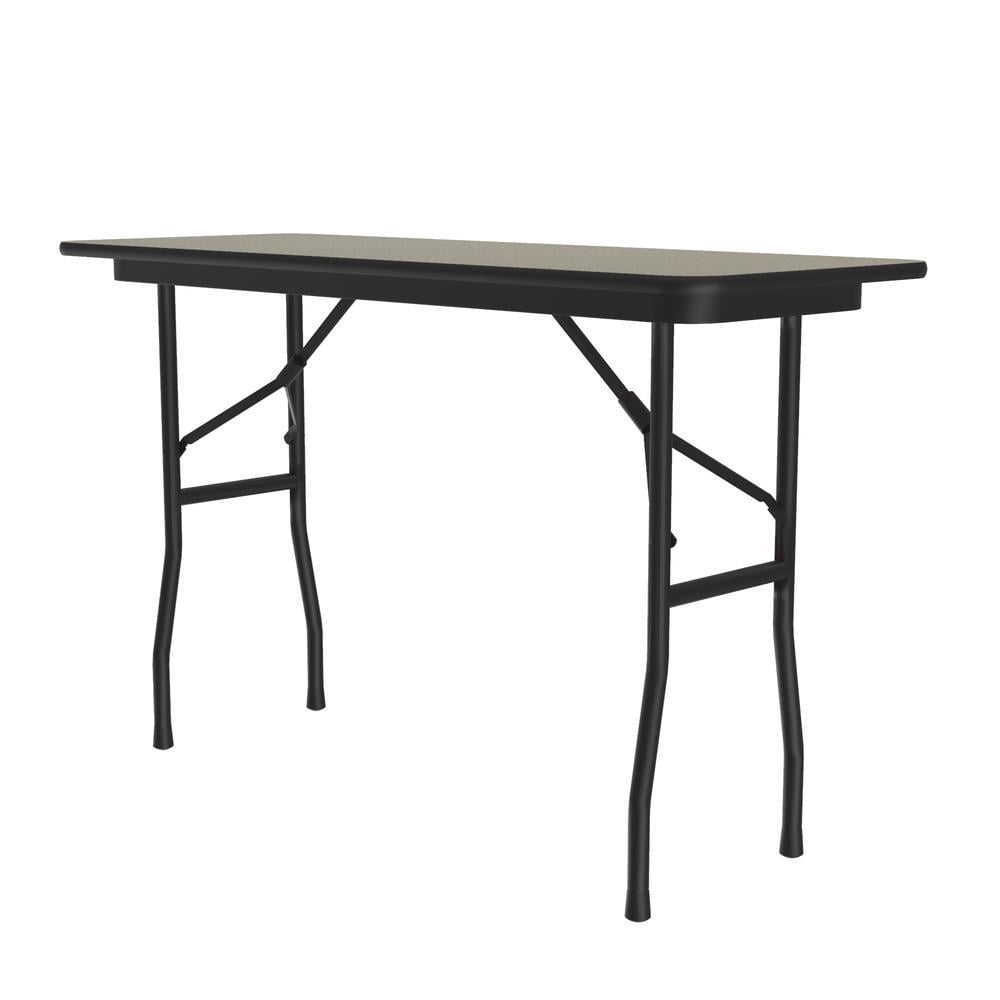 Correll Deluxe High Pressure Top Folding Table 18x48", RECTANGULAR SAVANNAH SAND, BLACK ...