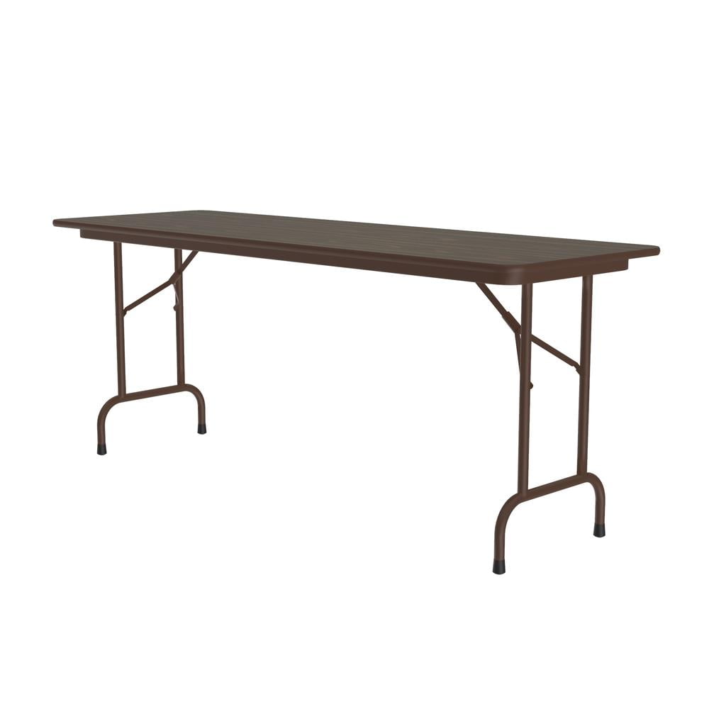 Correll Deluxe High Pressure Top Folding Table, 24x72" RECTANGULAR, WALNUT BROWN - Walmart.com