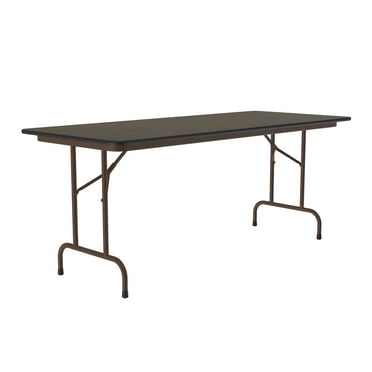 Correll 30"W x 72"D Melamine Top Folding Table in Gray Granite ...