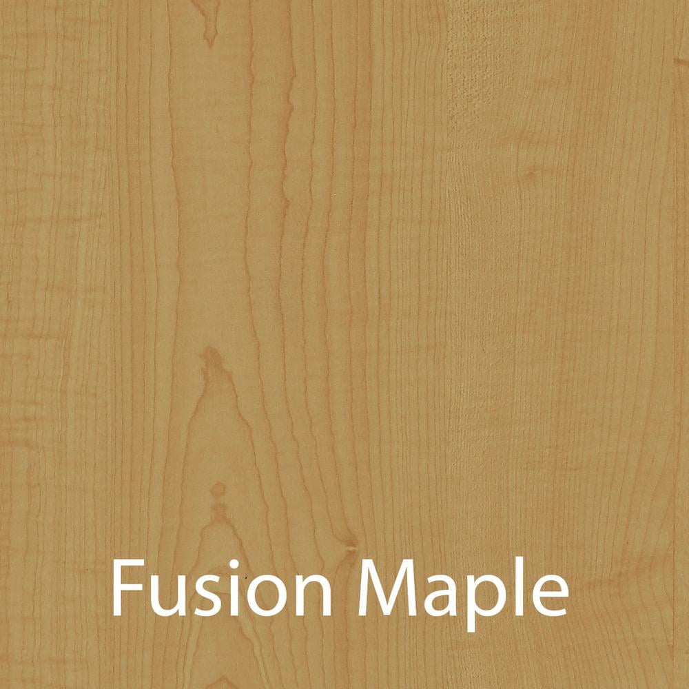 Correll Deluxe High Pressure Collaborative Desk with Casters 34x20", RECTANGULAR, FUSION MAPLE ...