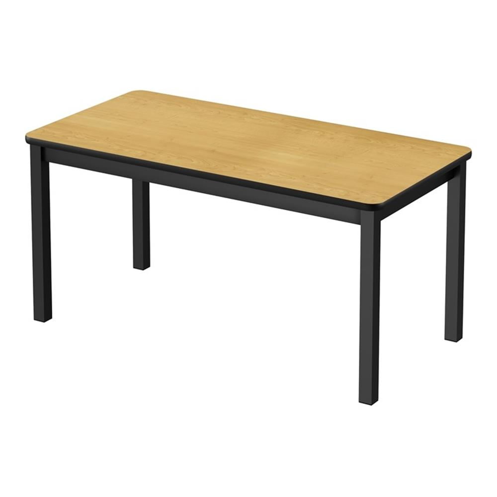 Correll LR Series 29x36" Traditional Wood Library Table in Natural ...