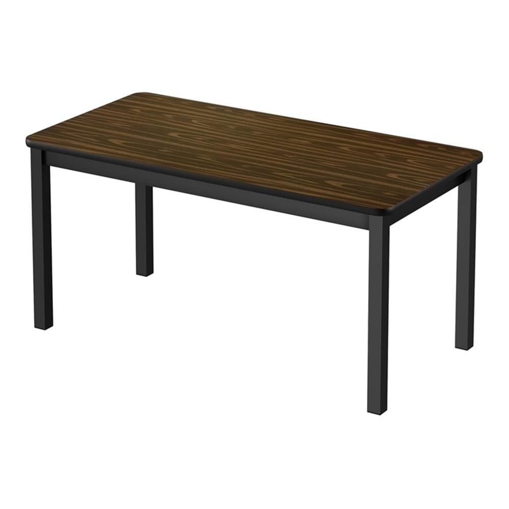 Correll LR Series 29x36" Traditional Wood Library Table in Walnut ...