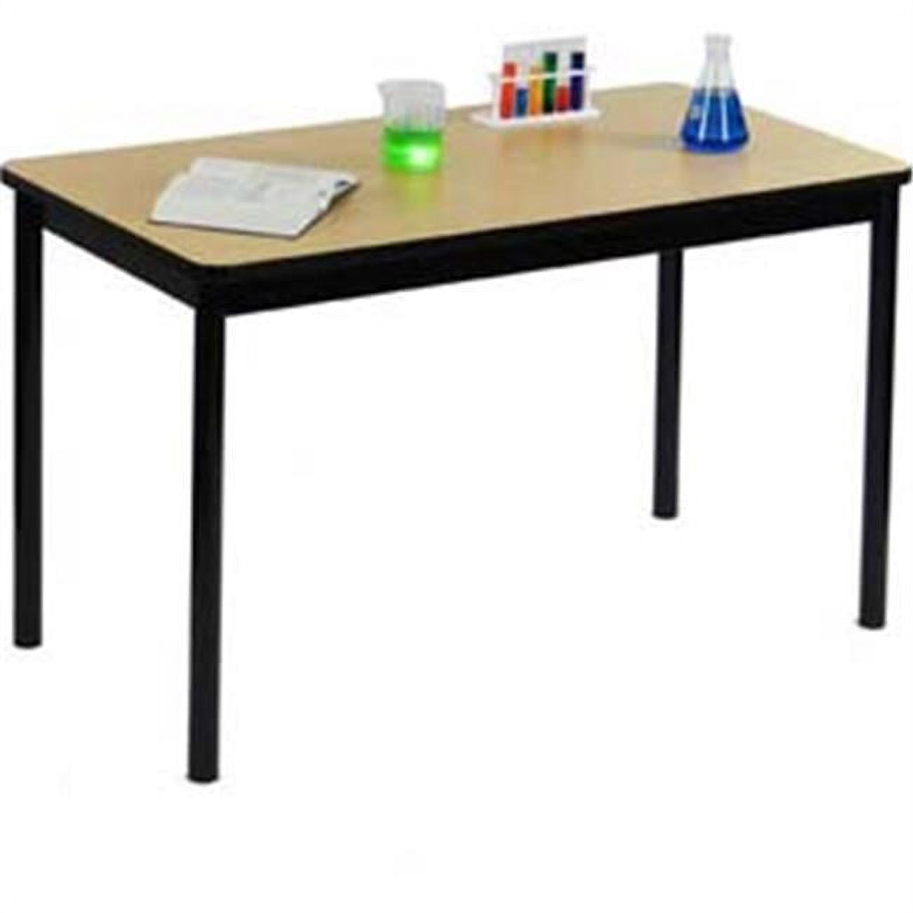 Correll 24"W x 72"D Traditional Wood High Pressure Lab Table in Fusion ...