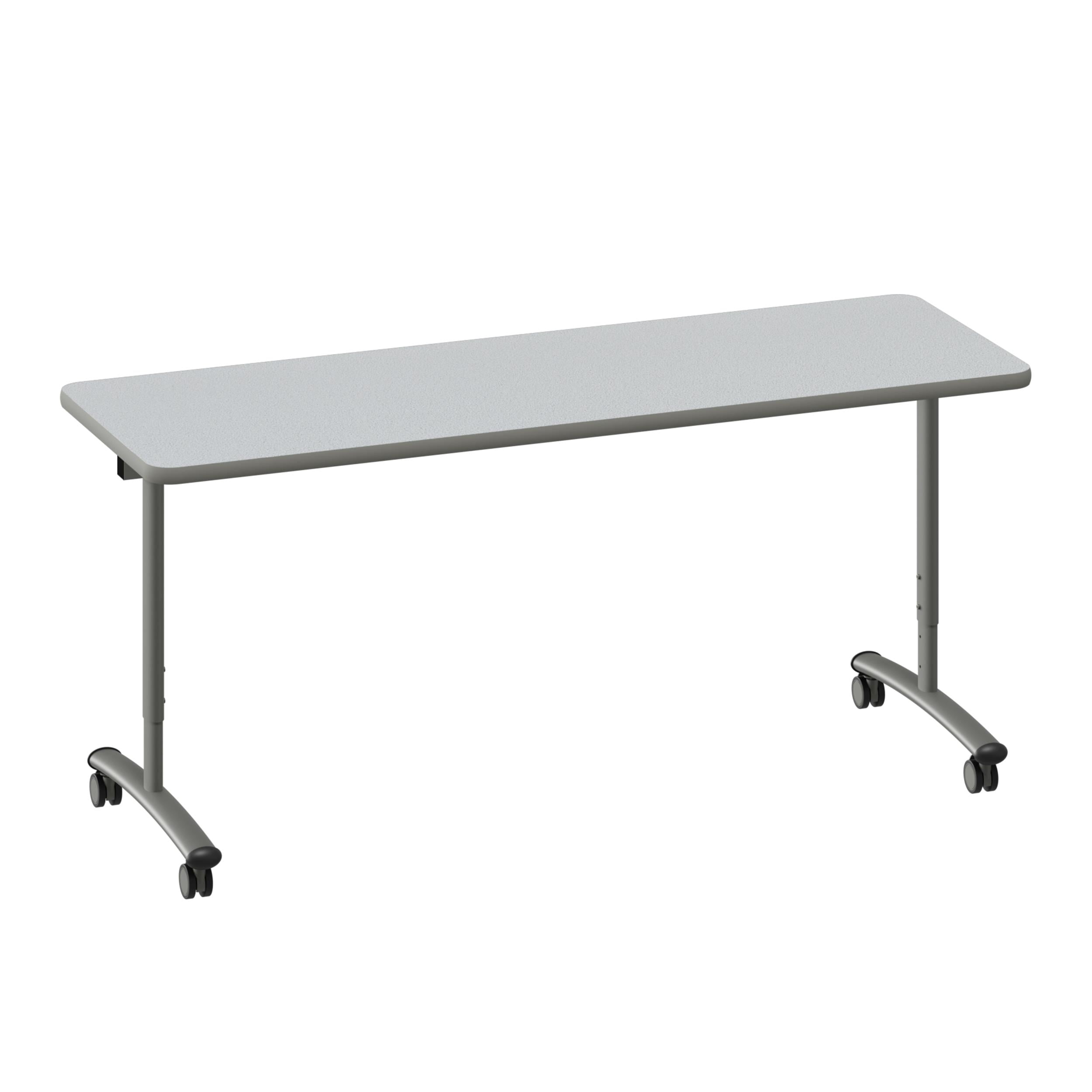Correll Premium Sit to Stand Flip Top Table 24x72 Gray Wood Laminate ...