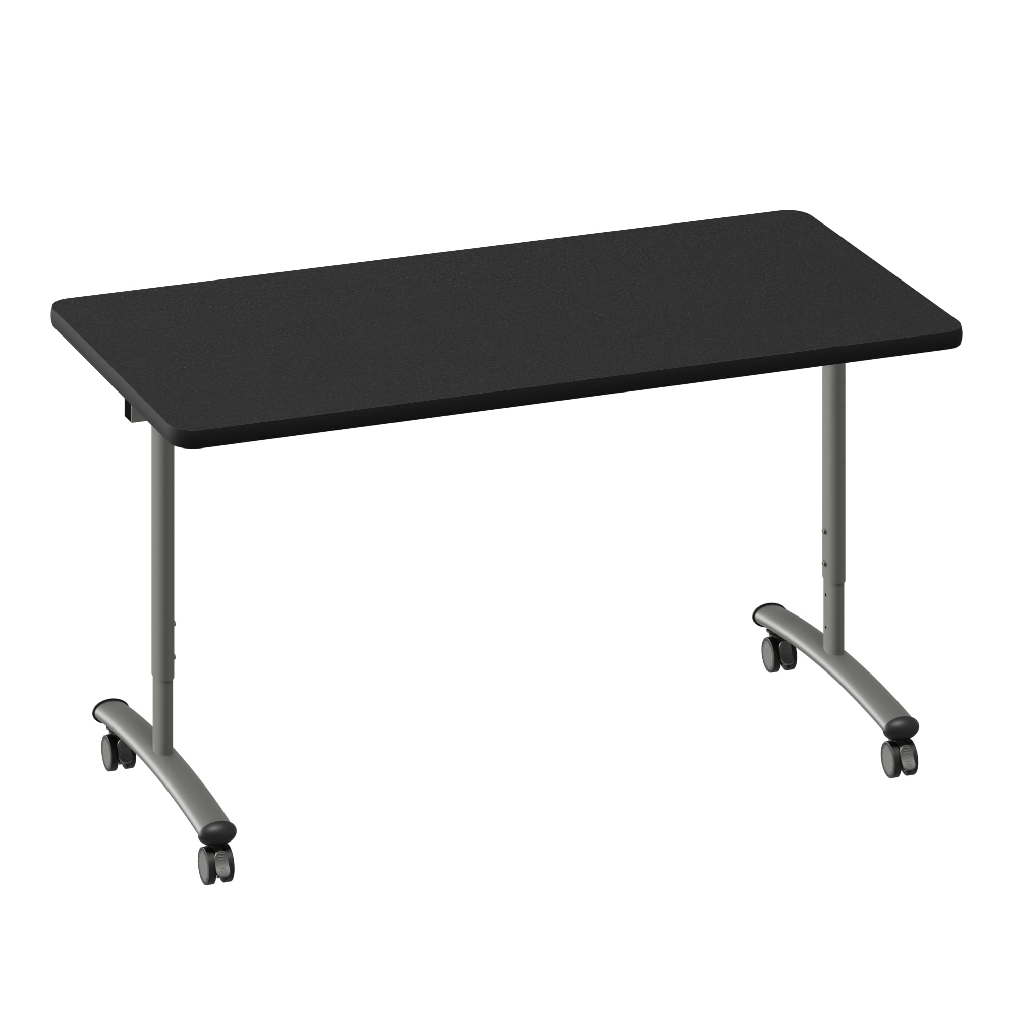 Correll Premium Sit to Stand Flip Top Table 30x60 Black Wood Laminate ...