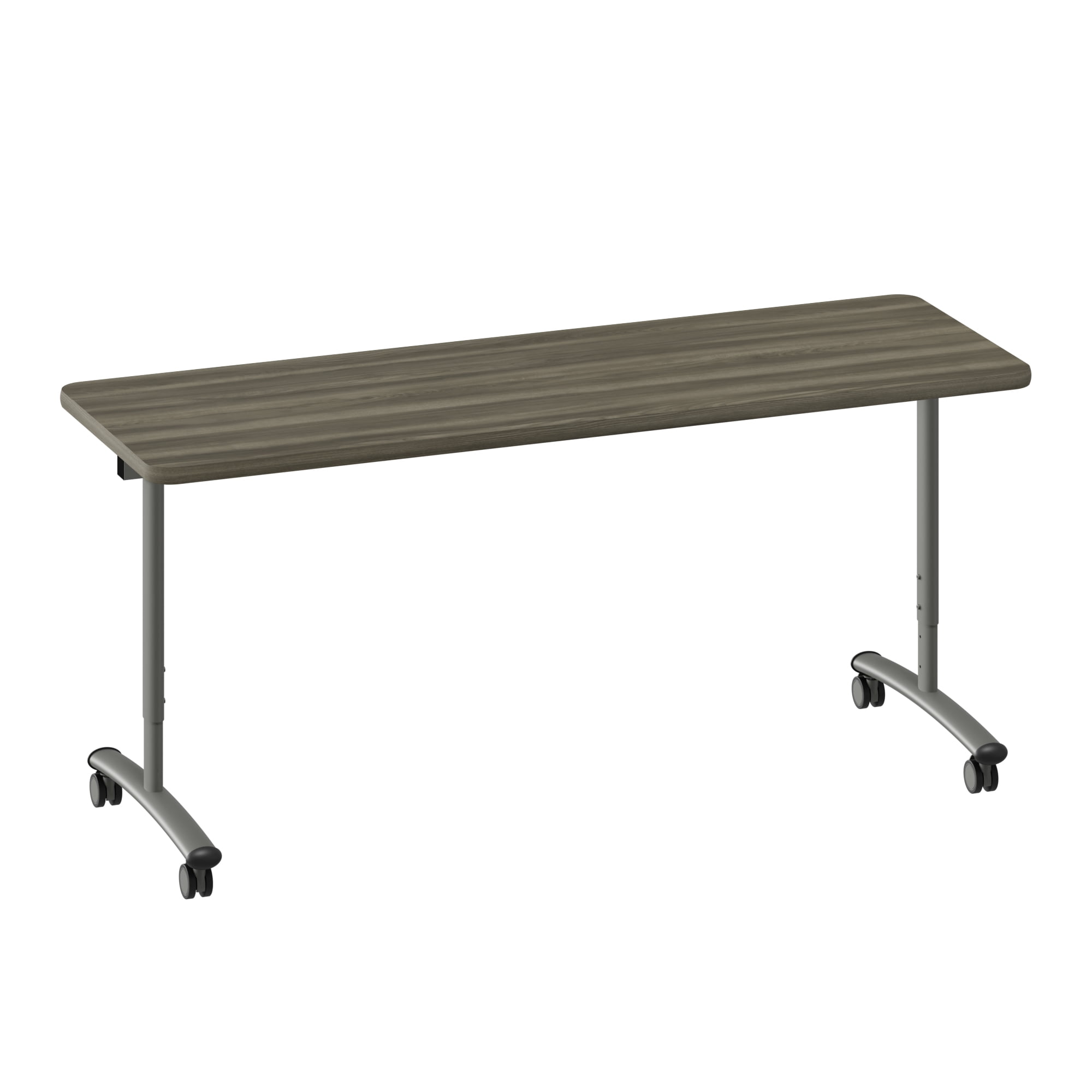 Correll Premium Sit to Stand Flip Top Table 30x72 Driftwood Wood ...
