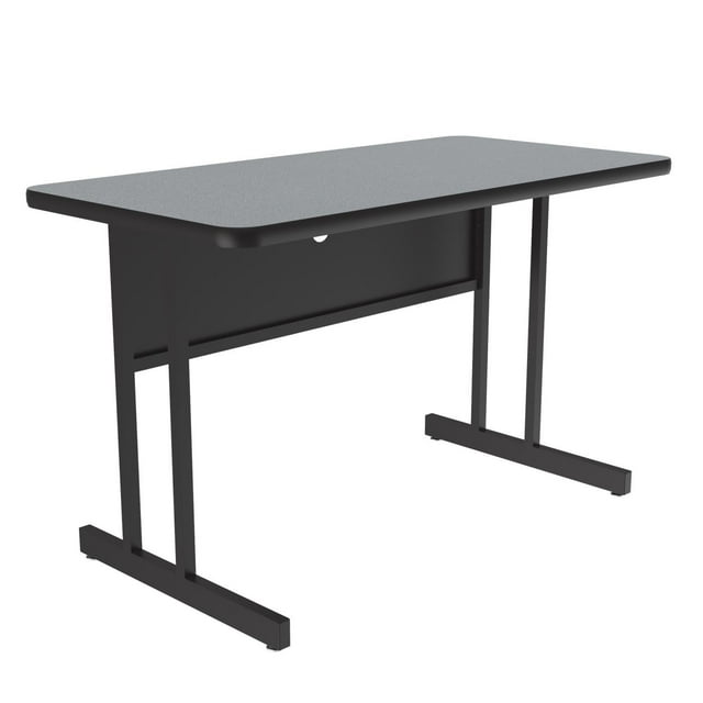 Correll Rectangular Computer And Training Tables With Grey Granite ...