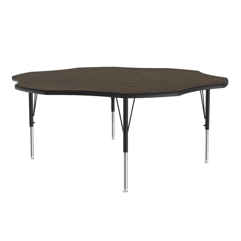 Correll Thermal Fused 60" Flower Laminate Wood Activity Table in Walnut ...