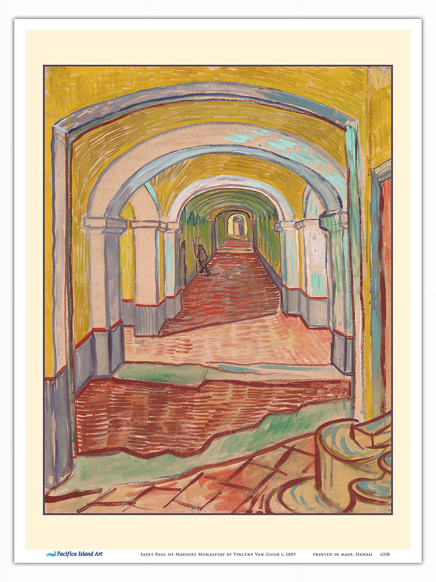 Corridor in the Asylum - Saint-Paul-de-Mausole Monastery - From an ...