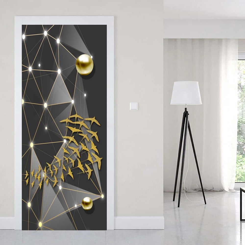 Corridor Bedroom Wall Decoration House Renovation Door Sticker Modern ...