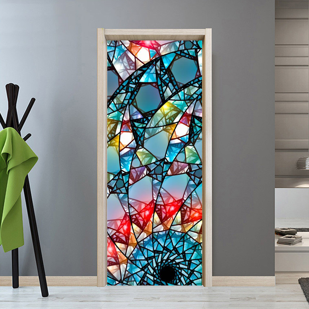 Corridor Bedroom Wall ration House Renovation Door Sticker Modern Life ...