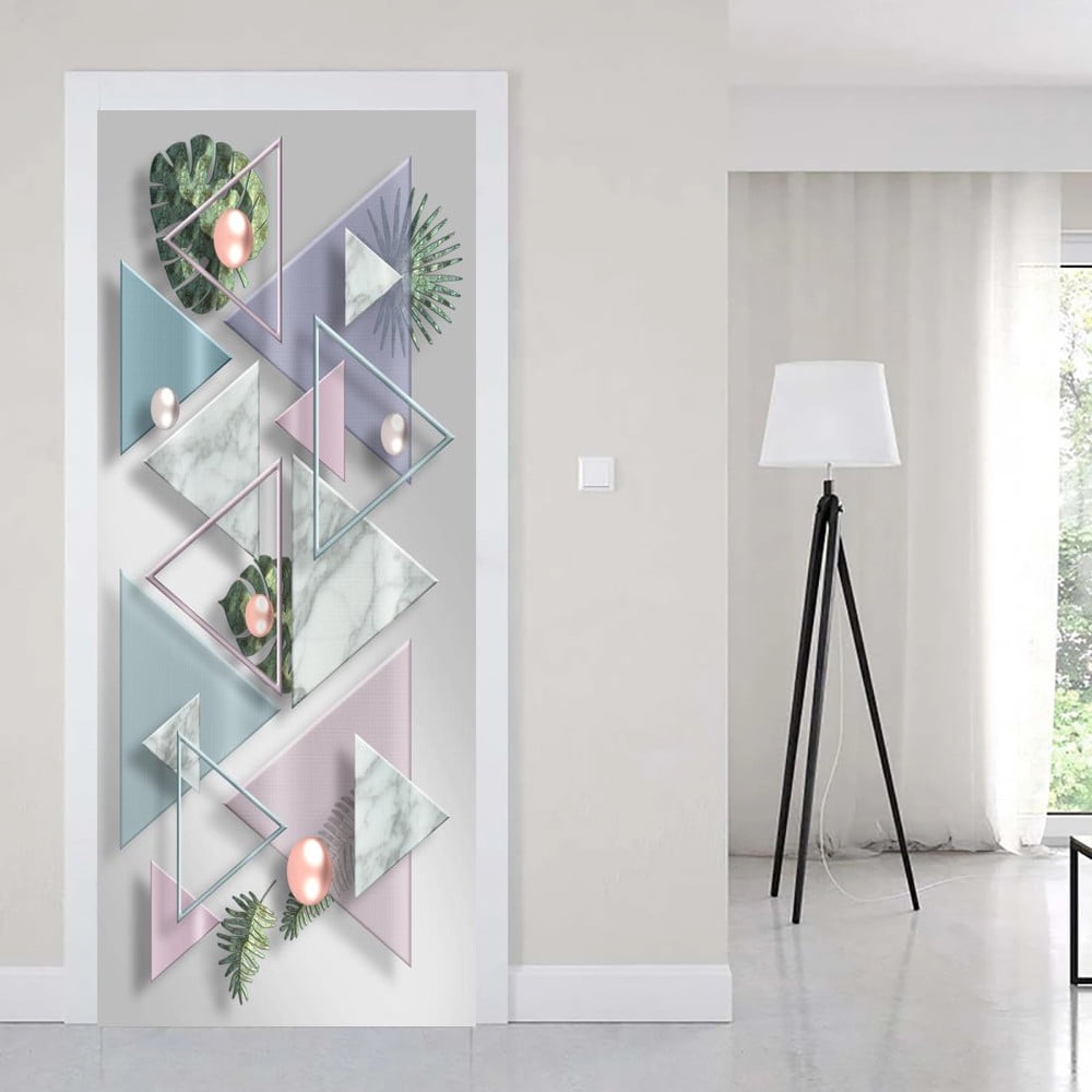 Corridor Bedroom Wall ration House Renovation Door Sticker Modern Life ...