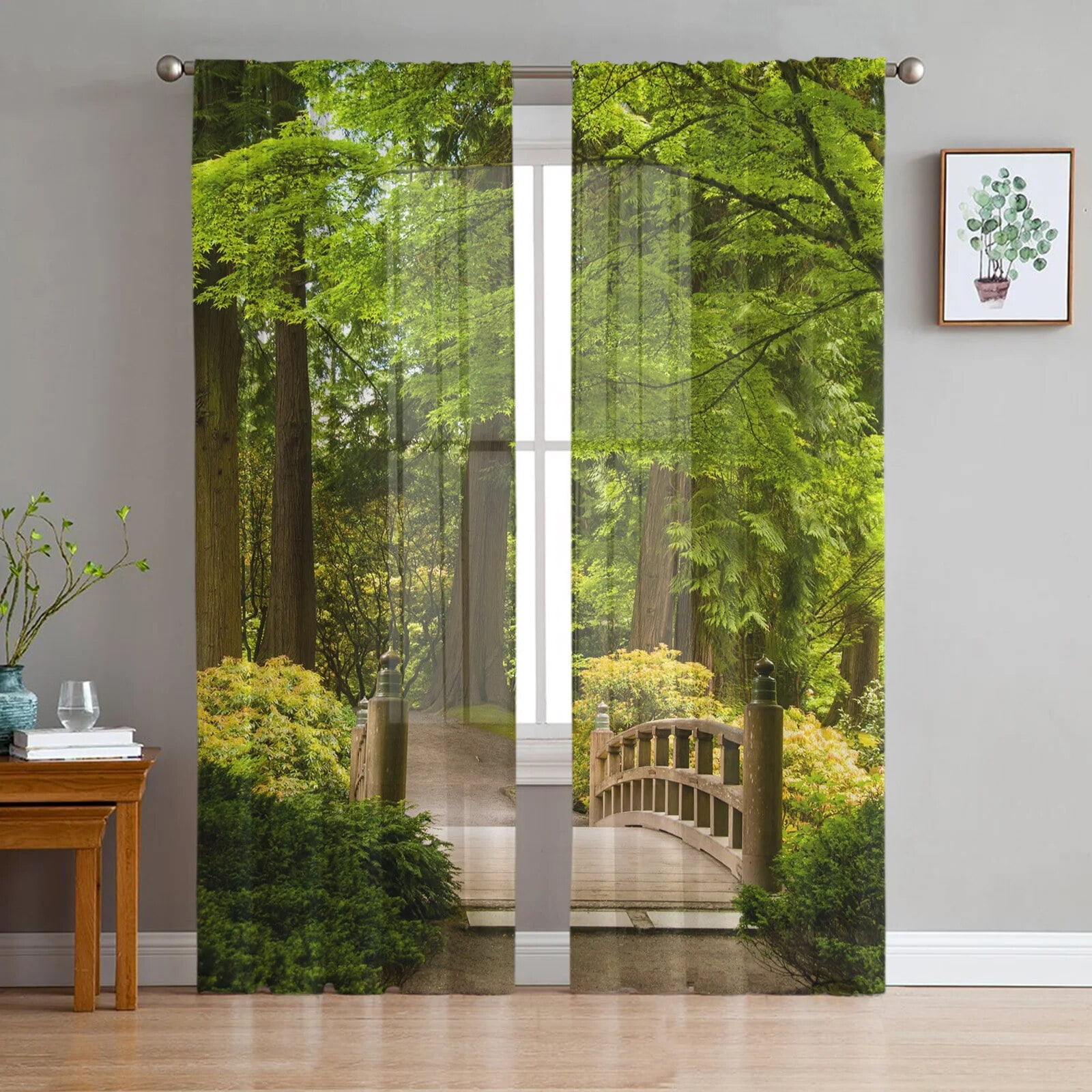 Corridor Dream Flowers Tulle Curtain Home Office Window Decor Bedroom ...